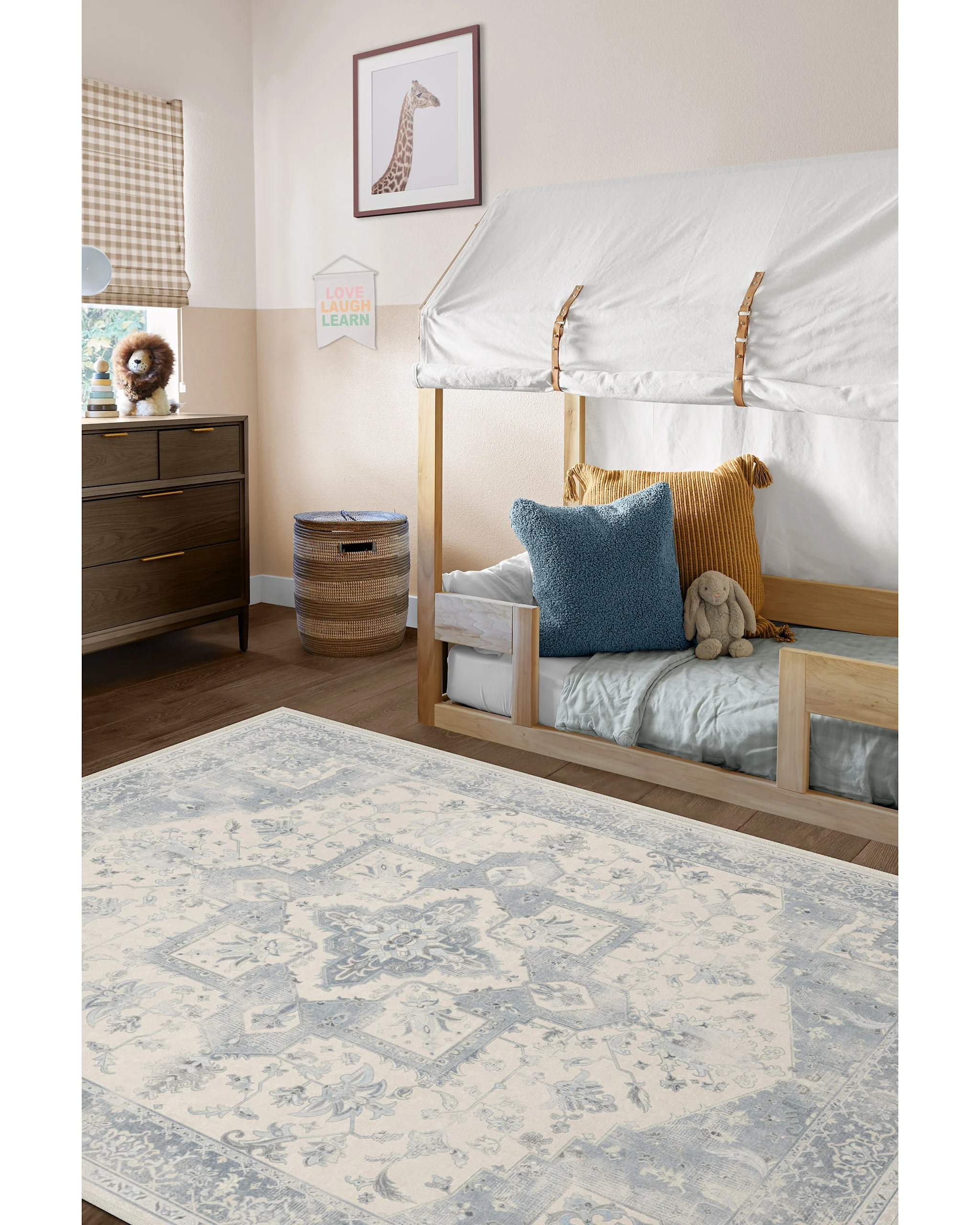 Kira Soft Blue Rug | Ruggable