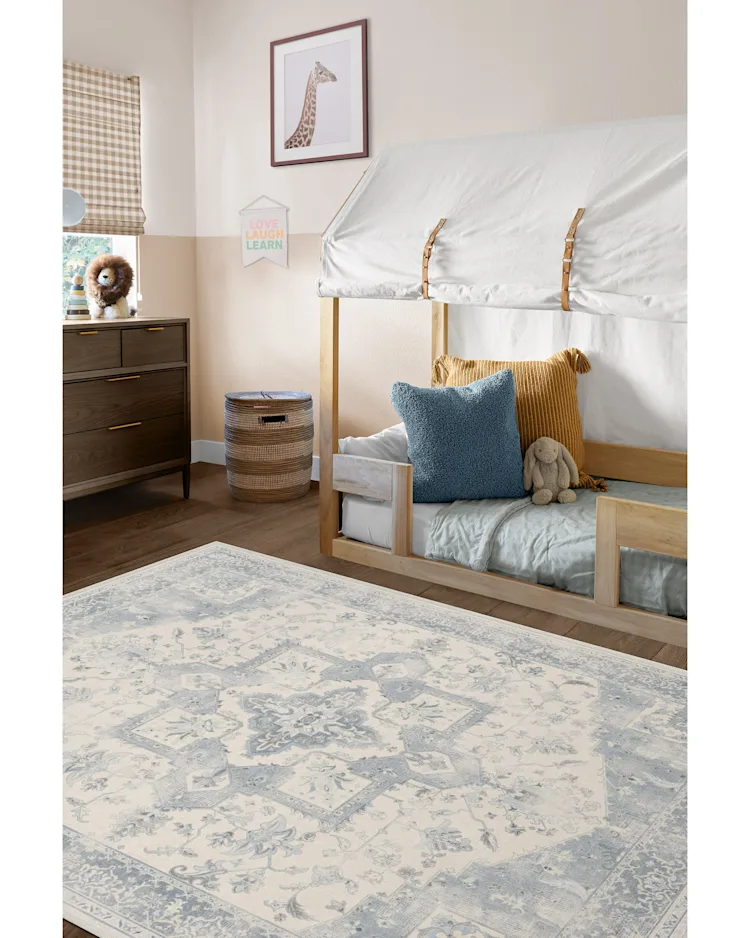 Kira Soft Blue Rug | Ruggable