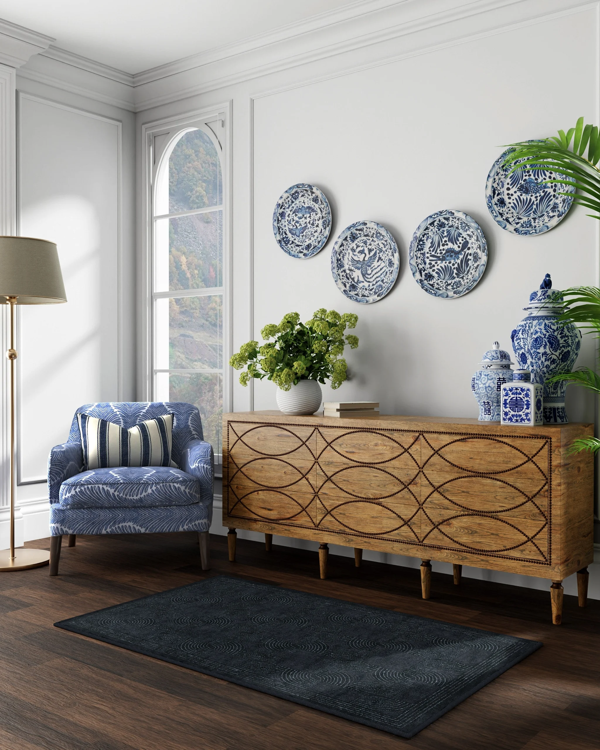 The Hiltons Montecito Indigo Rug | Ruggable