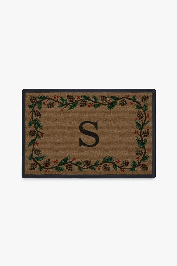 Winter Woods Monogram Doormat | Ruggable