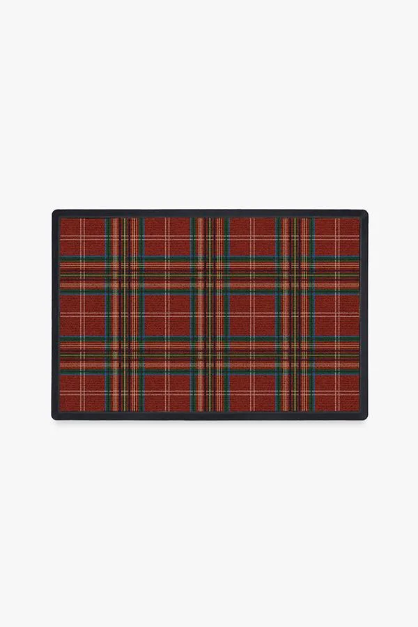 Winter Tartan Red Doormat | Ruggable