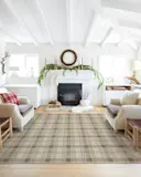 Piper Plaid Neutral Rug | Ruggable