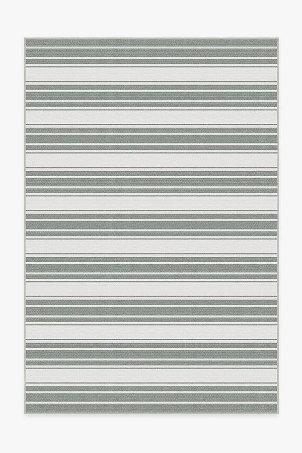 Outdoor Marina Stripe Grey Rug | Ruggable