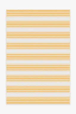 Outdoor Marina Stripe Yellow Rug | Ruggable
