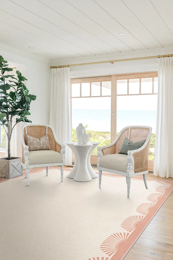 Gray Malin Fringe Pink & Ivory Rug | Ruggable