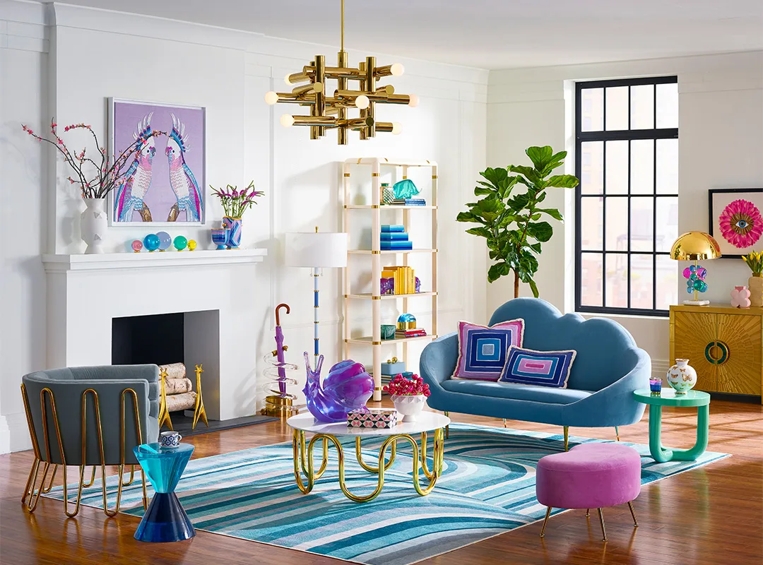 What Colour Rug Goes With a Blue Sofa? | Ruggable