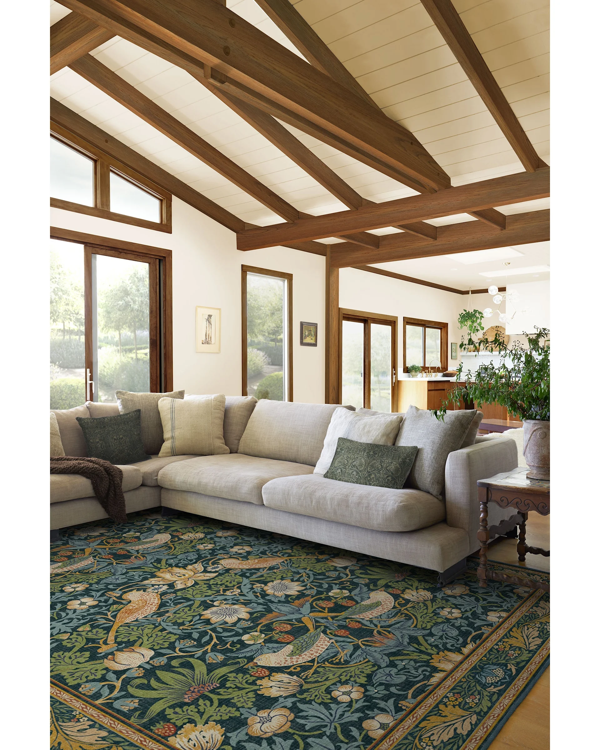 Morris & Co. Strawberry Thief Indigo Rug | Ruggable