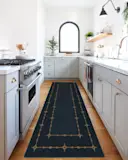 Sparkle Border Dark Navy Rug | Ruggable