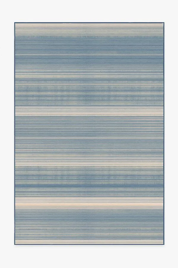 Coastal Linear Stripe Slate Rug | Ruggable