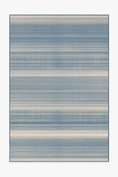Coastal Linear Stripe Slate Rug | Ruggable
