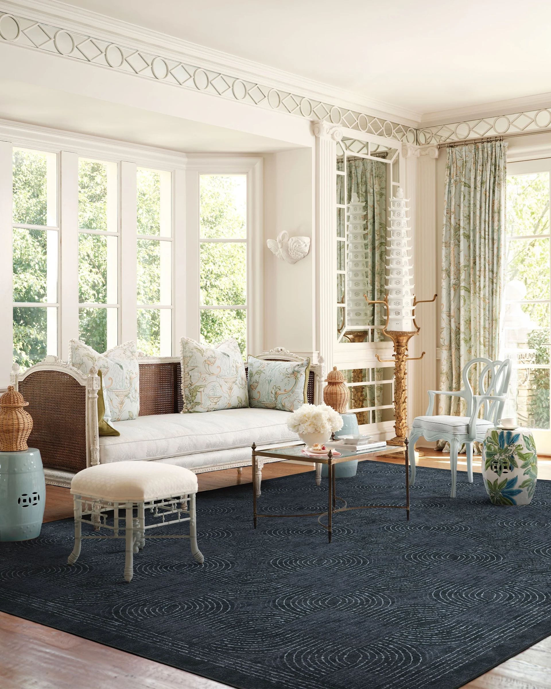 The Hiltons Montecito Indigo Rug | Ruggable