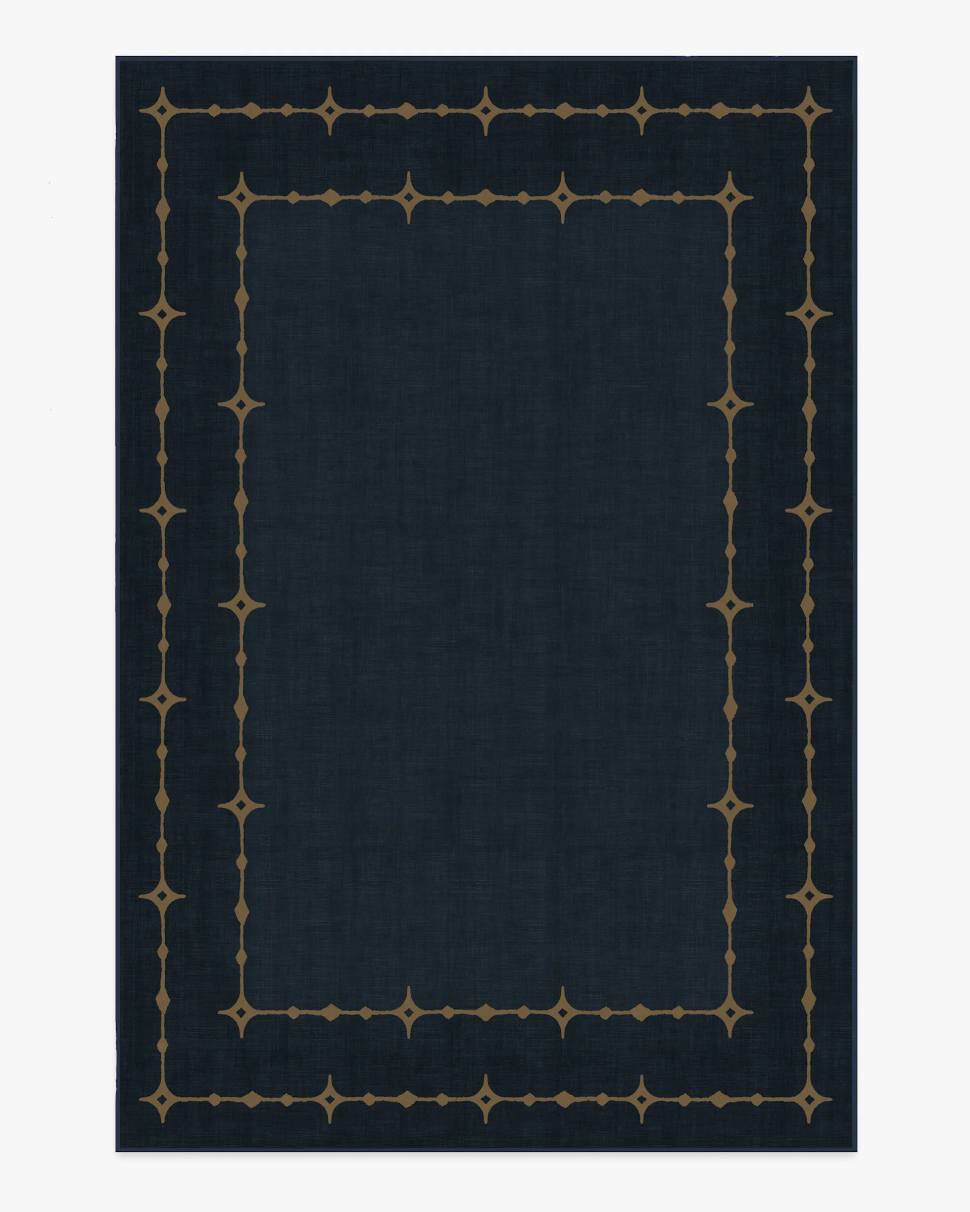 Sparkle Border Dark Navy Rug | Ruggable