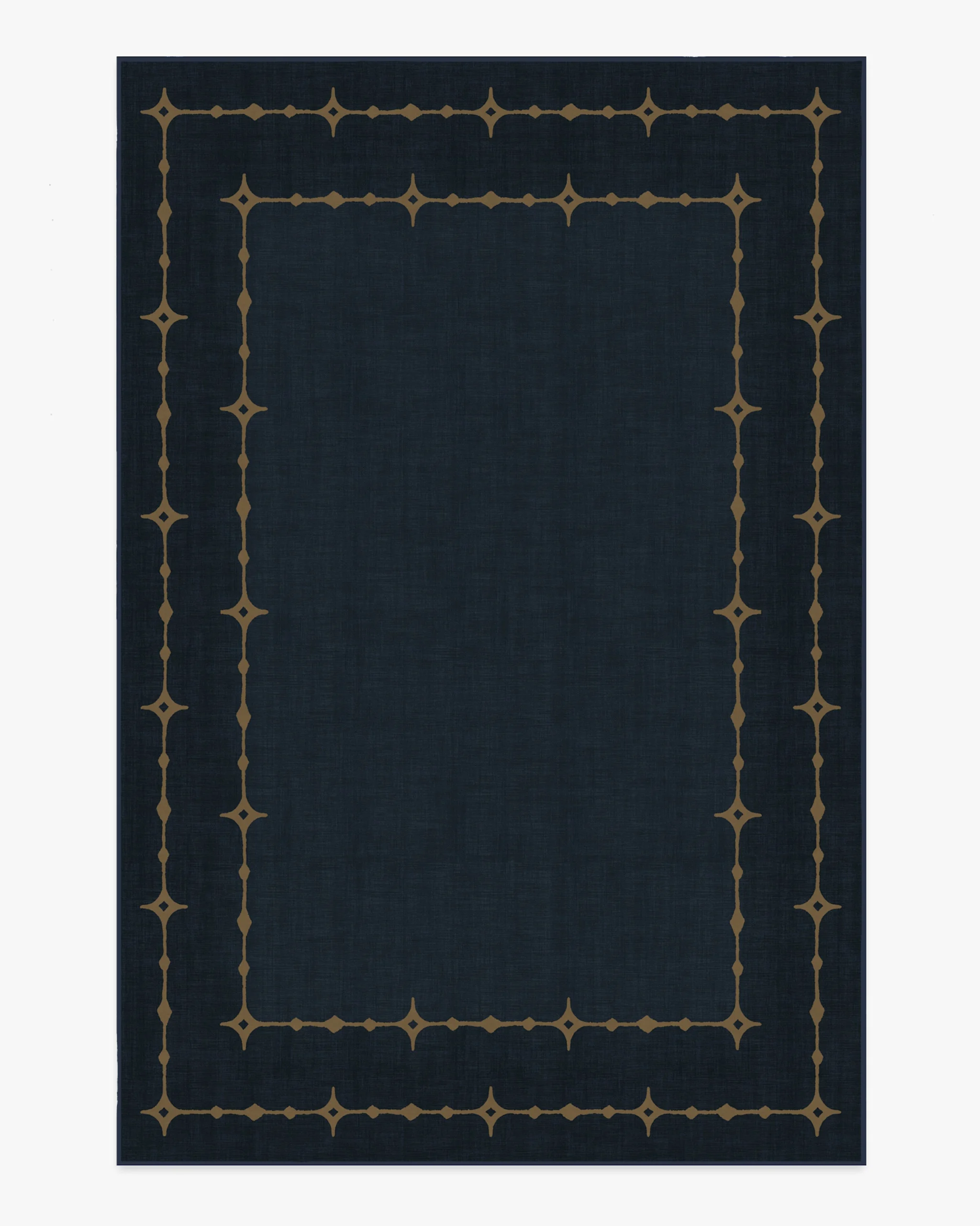 Sparkle Border Dark Navy Rug | Ruggable