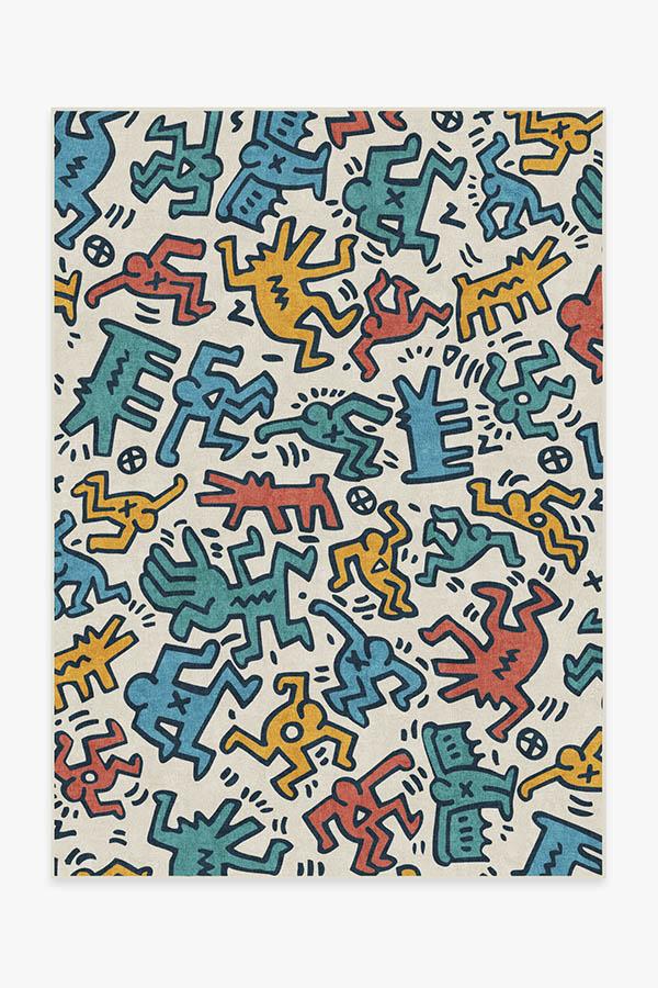 Keith Haring Block Party Multicolour Tufted Rug | Ruggable