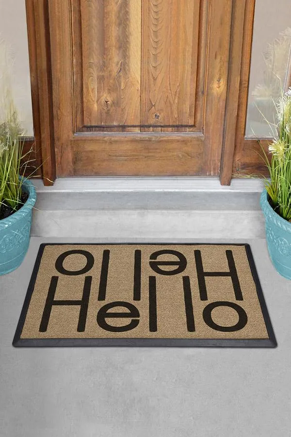 Hello Light Coir Doormat | Ruggable