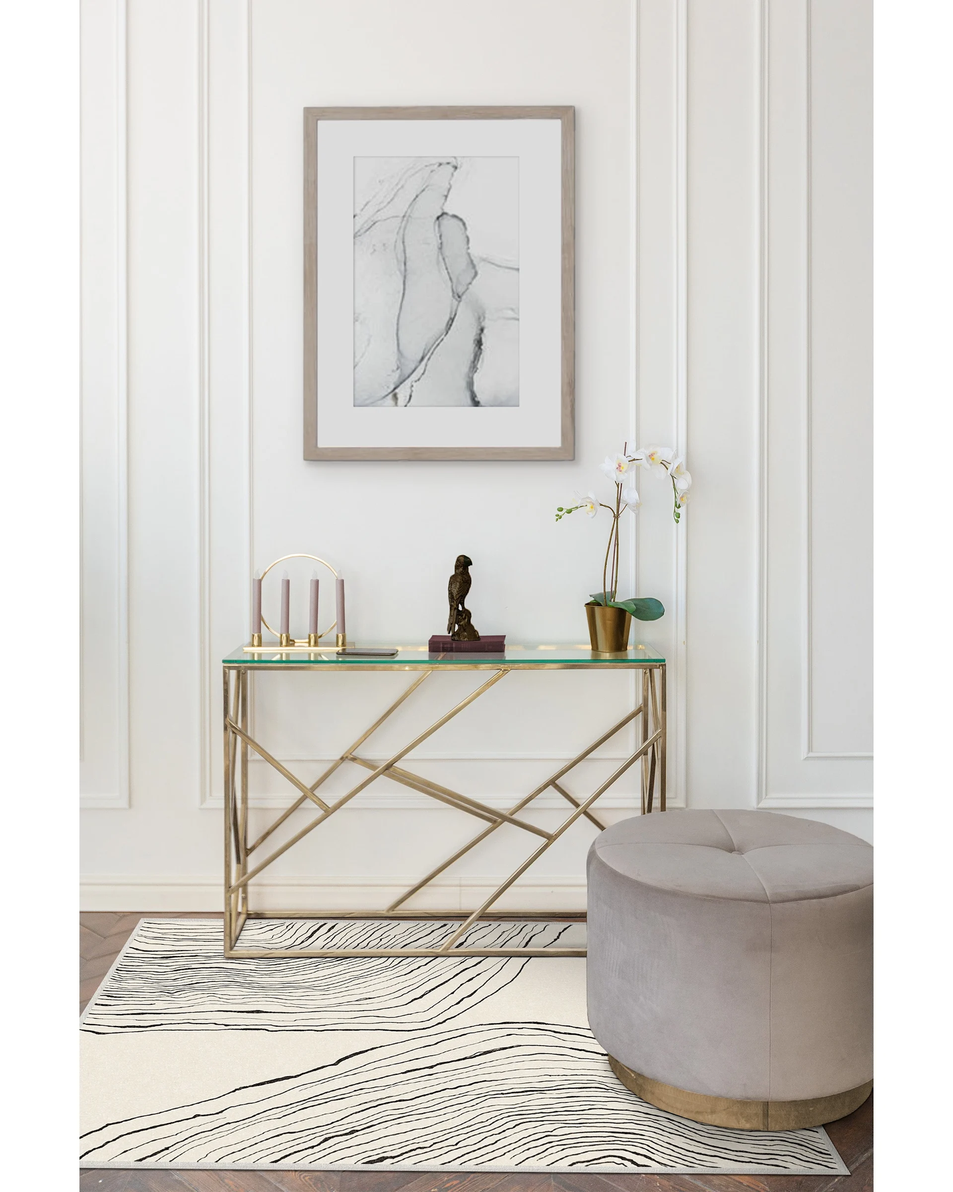 Nina Takesh Seine Black & Ivory Rug | Ruggable