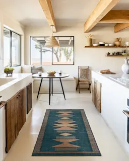 Lark Blue & Rose Rug | Ruggable