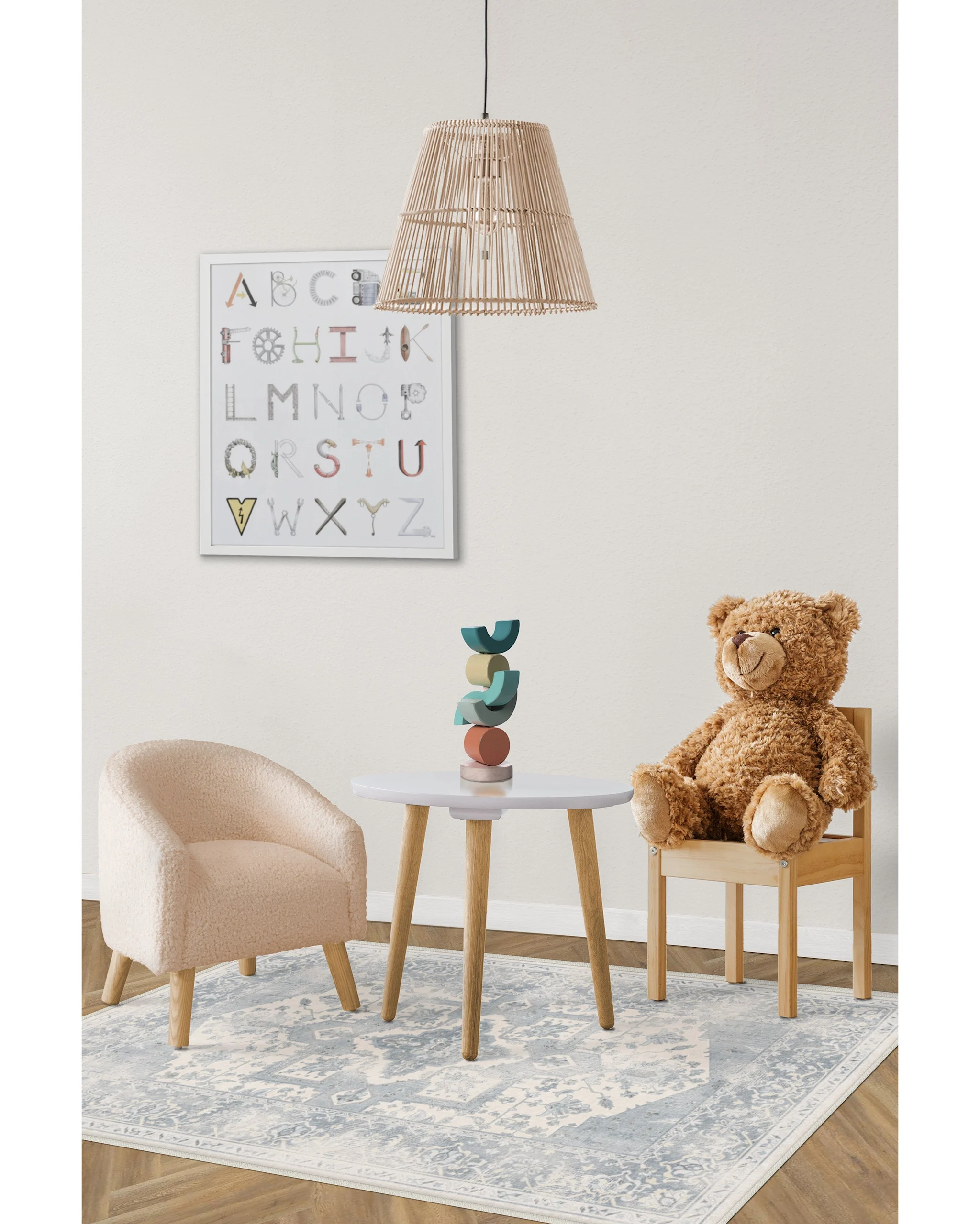 Kira Soft Blue Rug | Ruggable