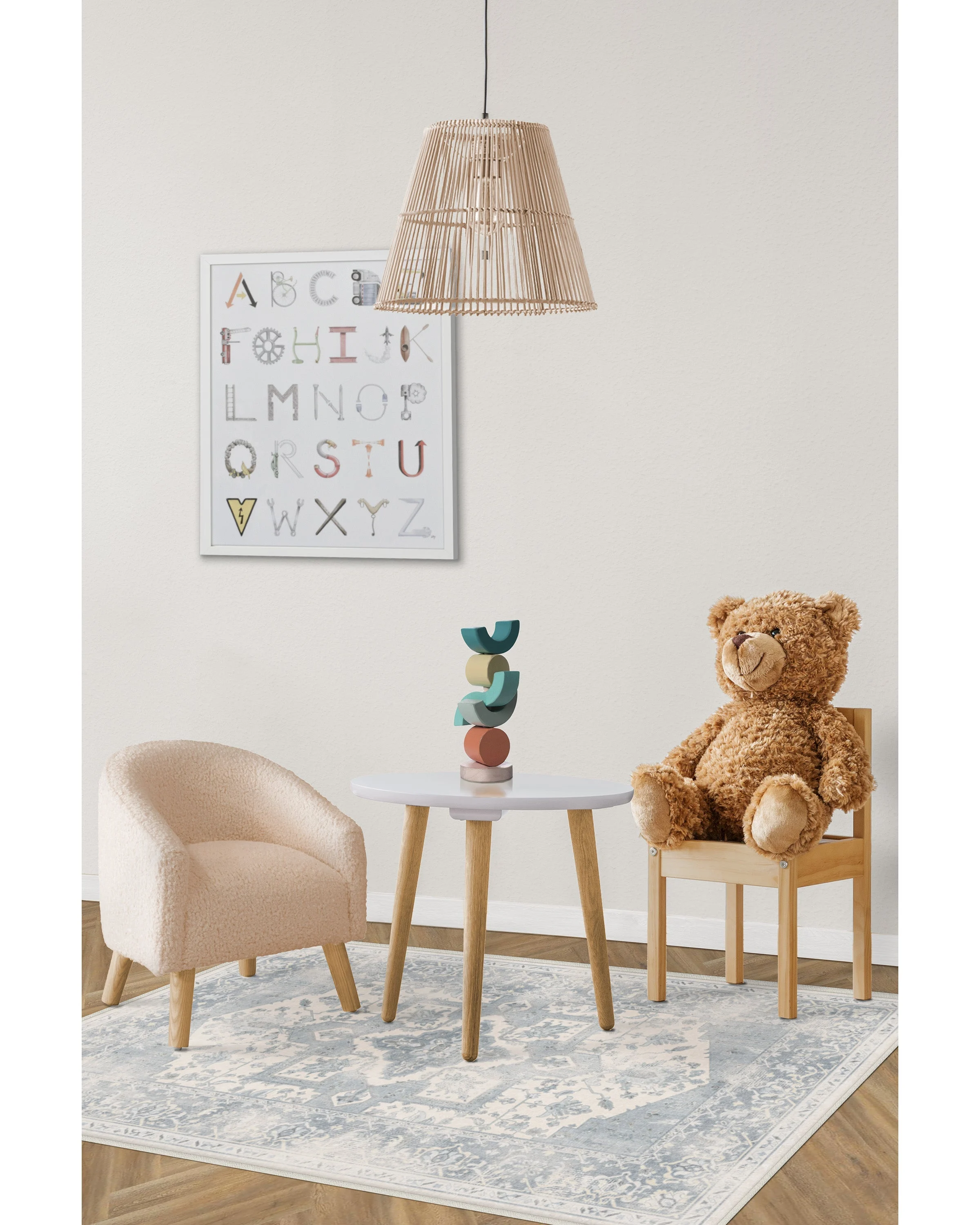 Kira Soft Blue Rug | Ruggable