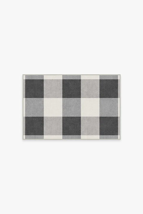 Buffalo Plaid Black & White Tufted Rug | Ruggable