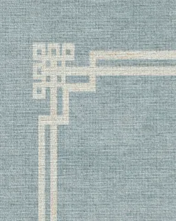 The Hiltons Chrysler Border Chambray Blue Rug | Ruggable