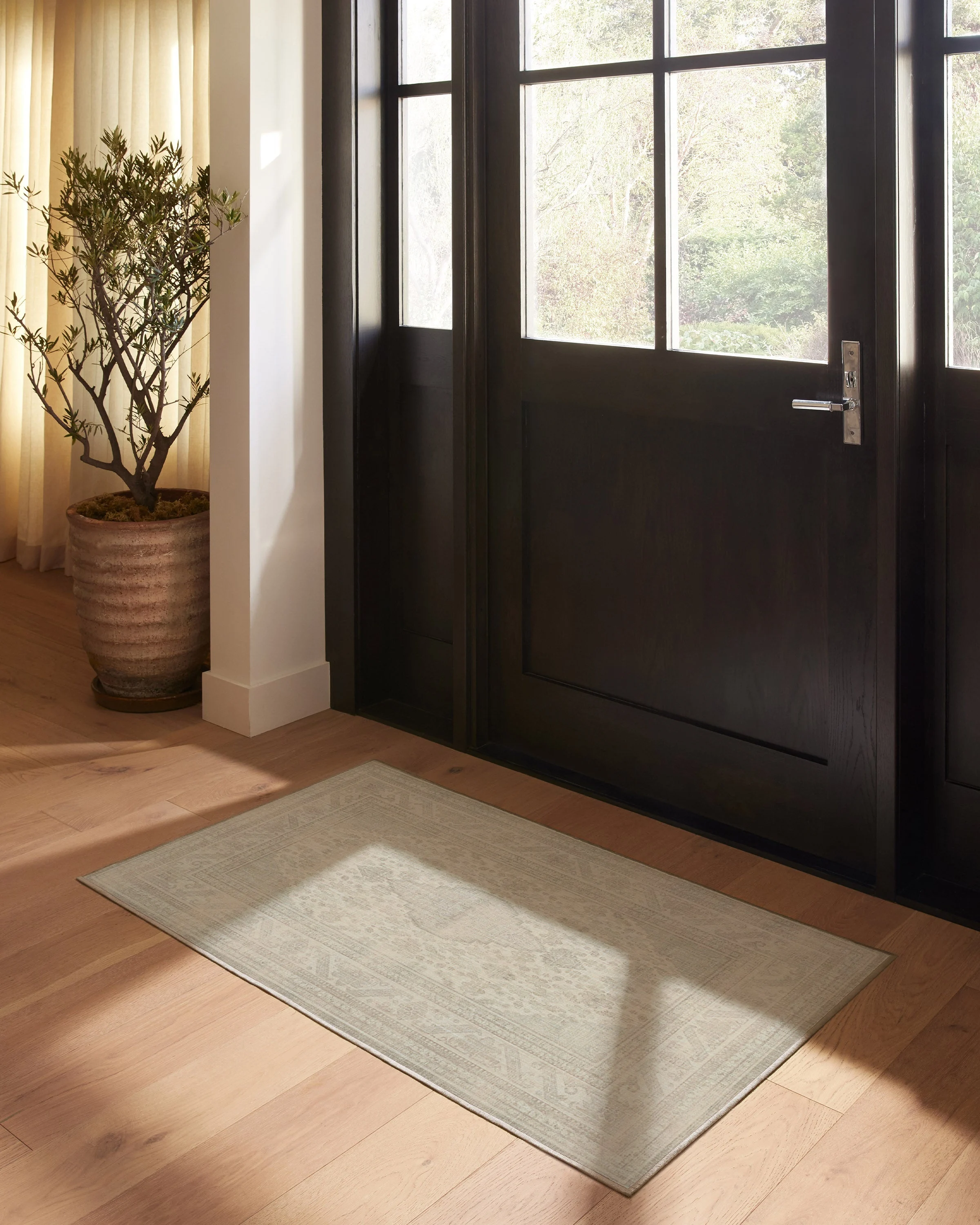 Rowan Soft Grey & Ivory Rug | Ruggable