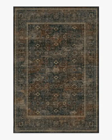 Ophelia Navy & Redwood Rug | Ruggable