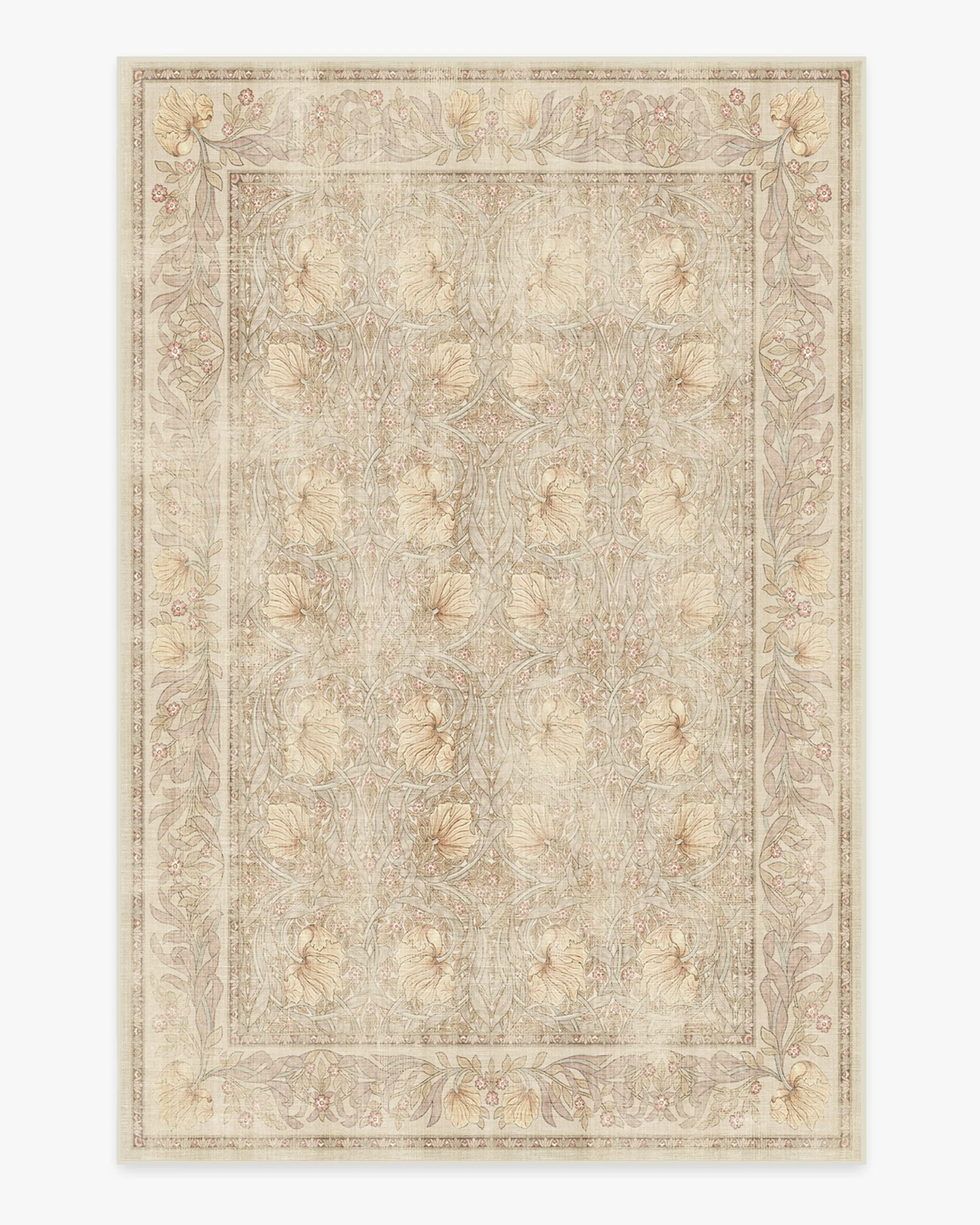 Morris & Co. Pimpernel Vintage Blush Rug | Ruggable
