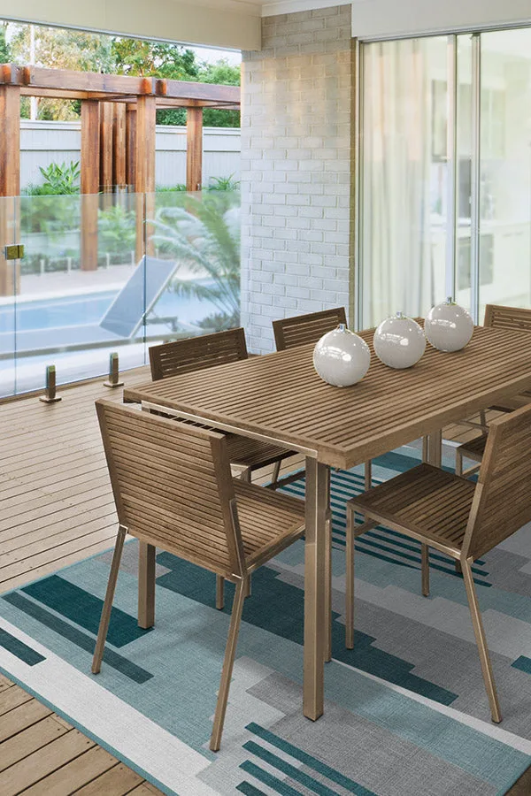 Outdoor Tropea Teal Rug | Ruggable