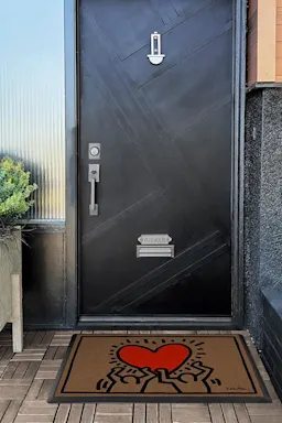 Keith Haring Holding Heart Doormat | Ruggable