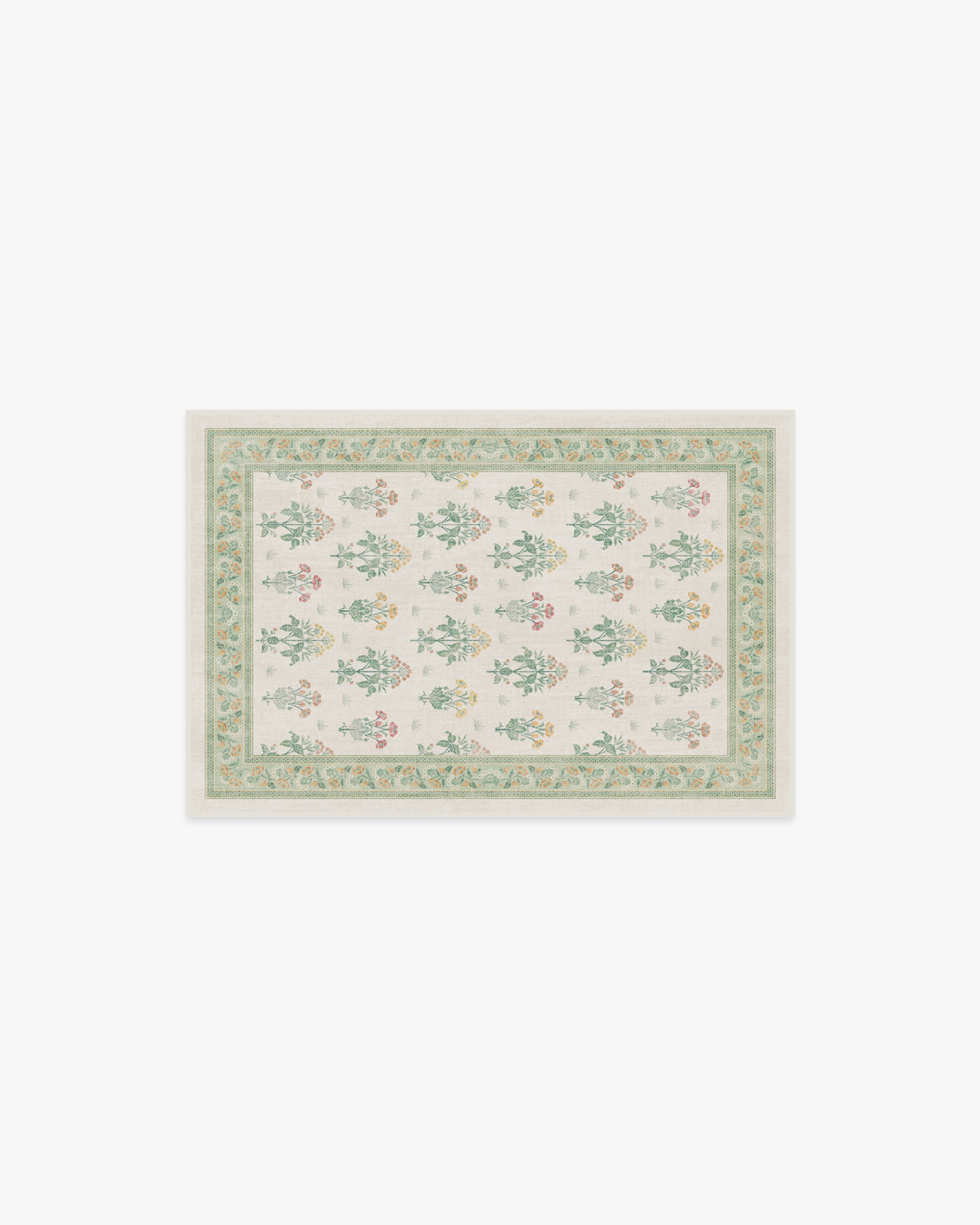 Morris & Co. Meadow Sweet Ivory & Green Rug | Ruggable