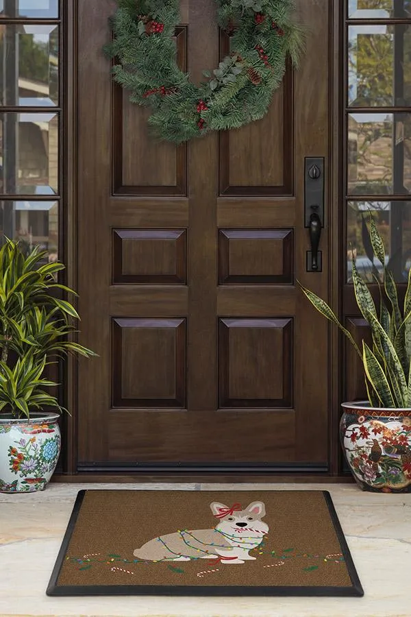 Christmas Corgi Doormat | Ruggable
