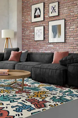 Keith Haring Block Party Multicolour | Ruggable