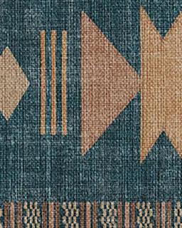 Lark Blue & Rose Rug | Ruggable