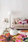 Watercolor Floral Multicolor Rug | Ruggable