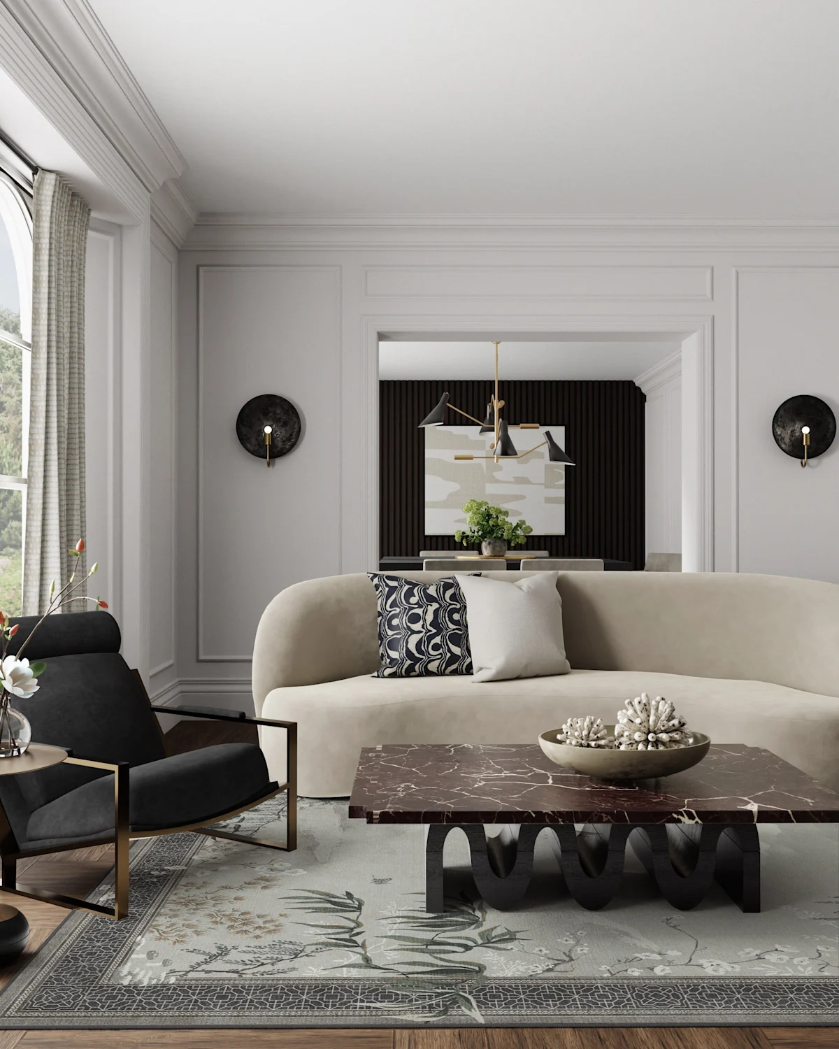 Wren Charcoal & Opal Rug | Ruggable