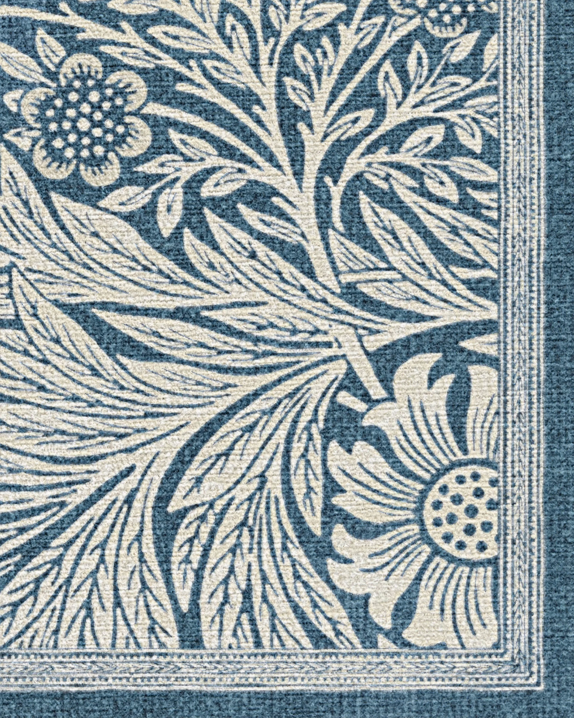 Morris & Co. Marigold Blue Rug | Ruggable