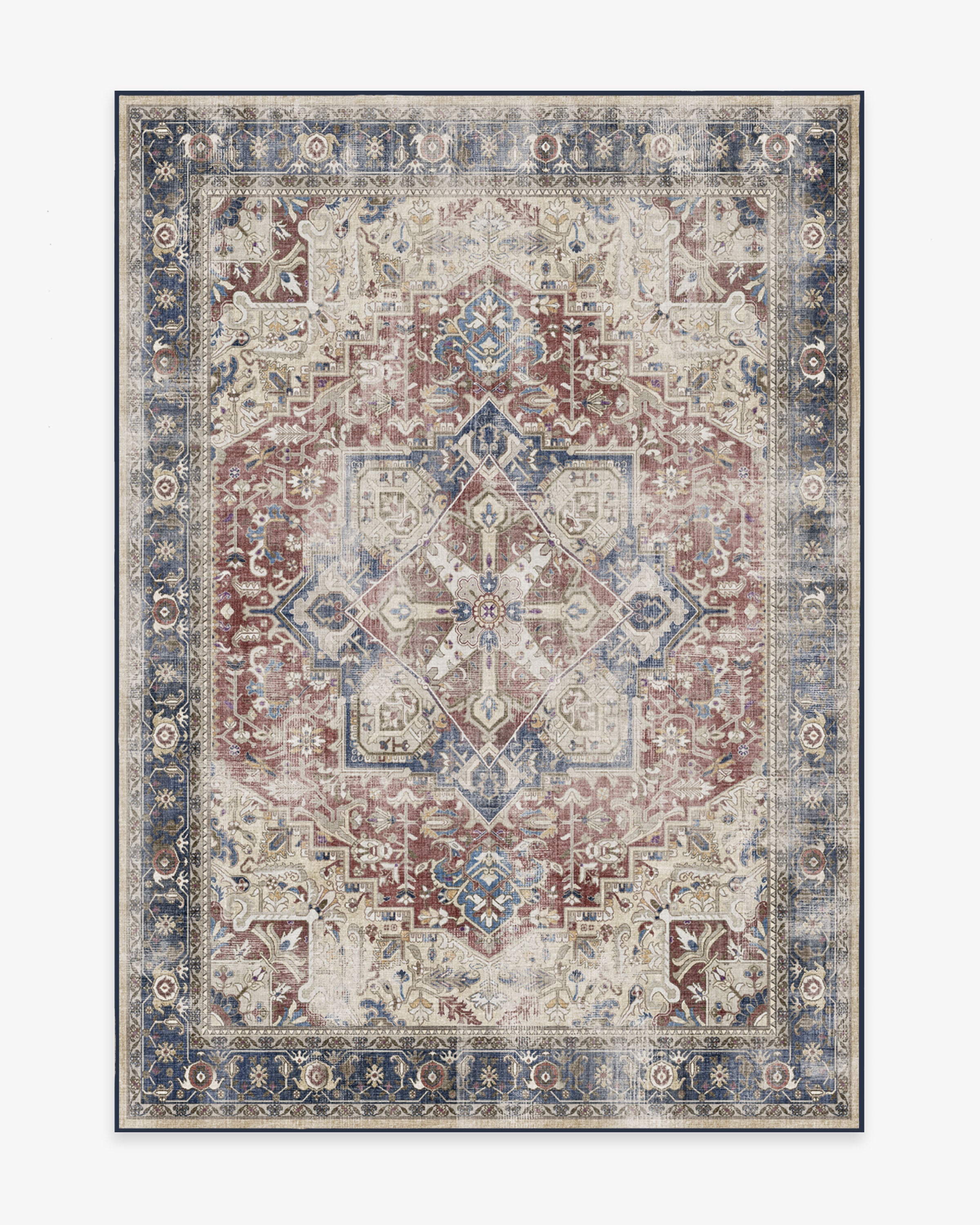 Kamran Königsblau Komfort Teppich