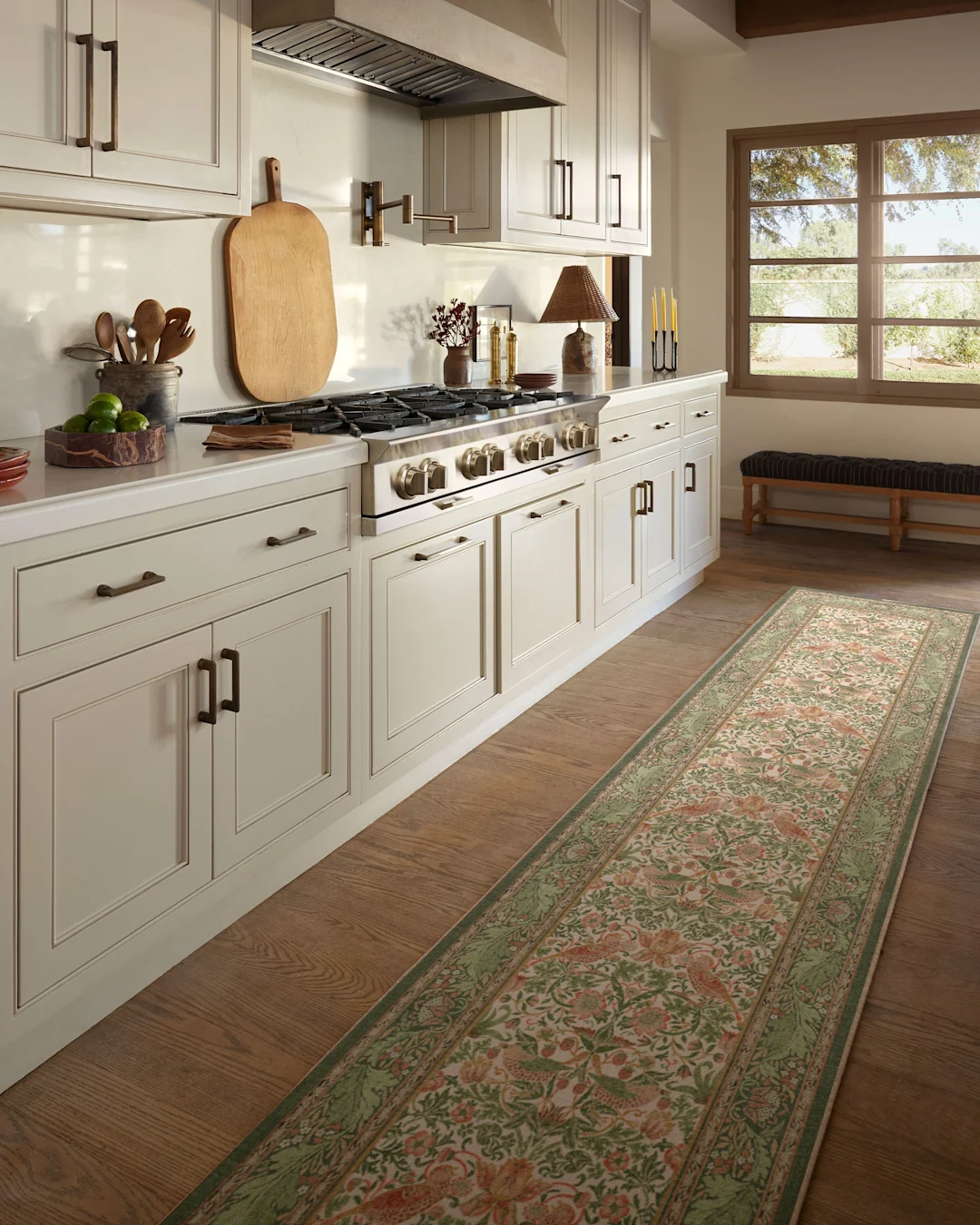 Morris & Co. Strawberry Thief Sage & Rose Rug | Ruggable