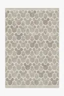 Mickey Trellis Ash Grey Rug | Ruggable
