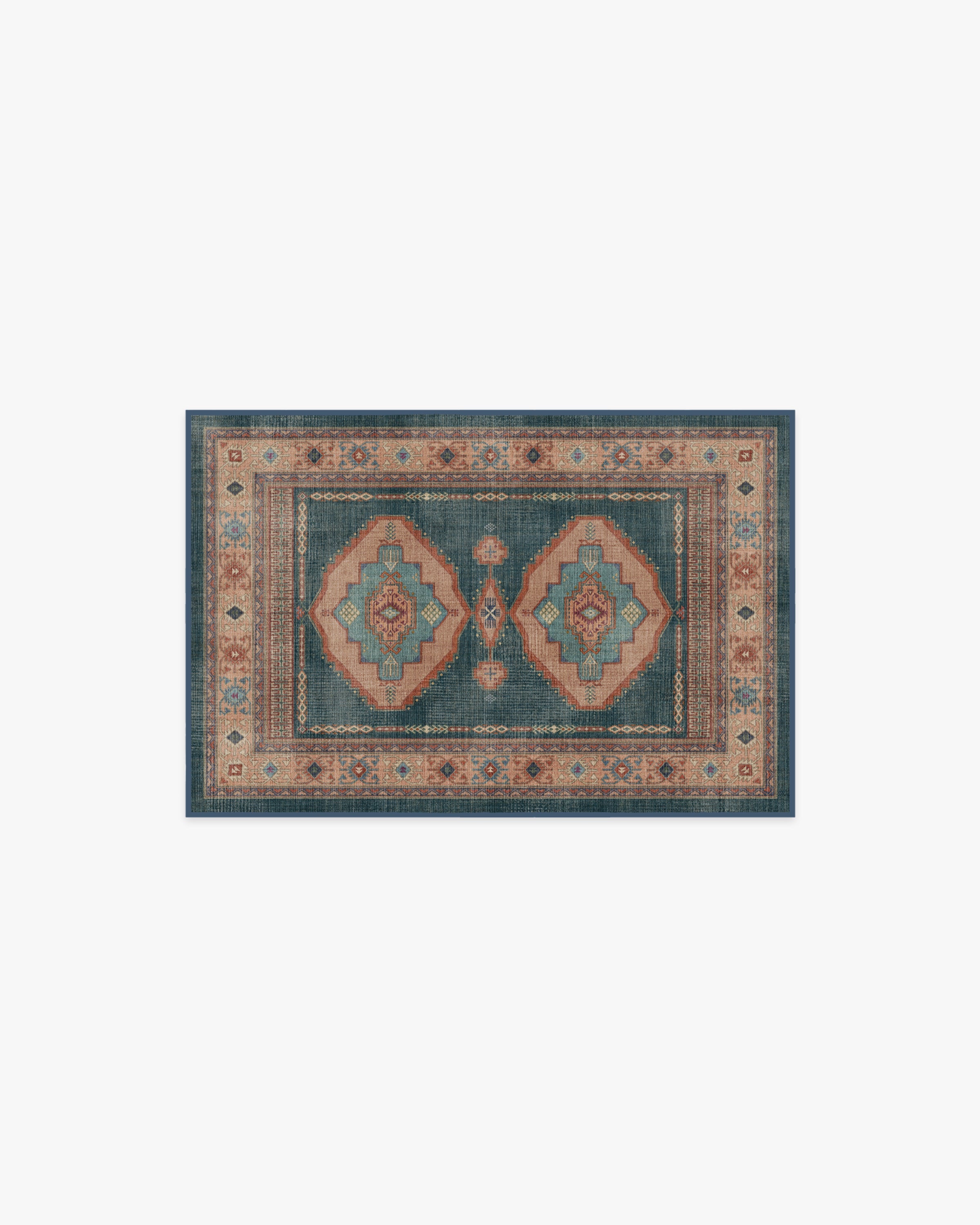 Marcela Blue & Rose Rug | Ruggable