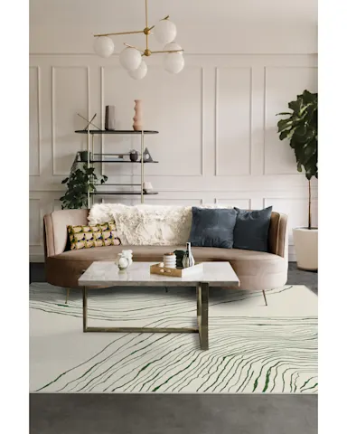 Nina Takesh Seine Sage & Ivory Tufted Rug | Ruggable