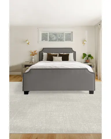 Crosshatch Beige Ivory Tufted Rug | Ruggable