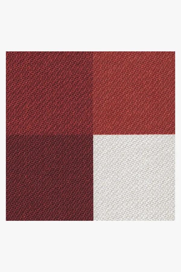 Outdoor Gingham Plaid Red & White Rug | Ruggable