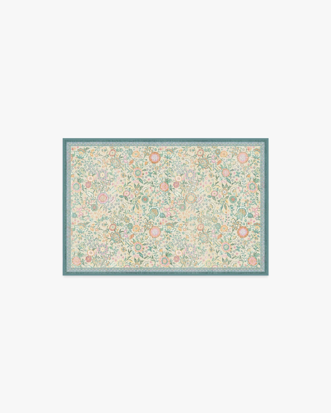 Bridgerton Royal Garden Ivory & Jade Rug | Ruggable