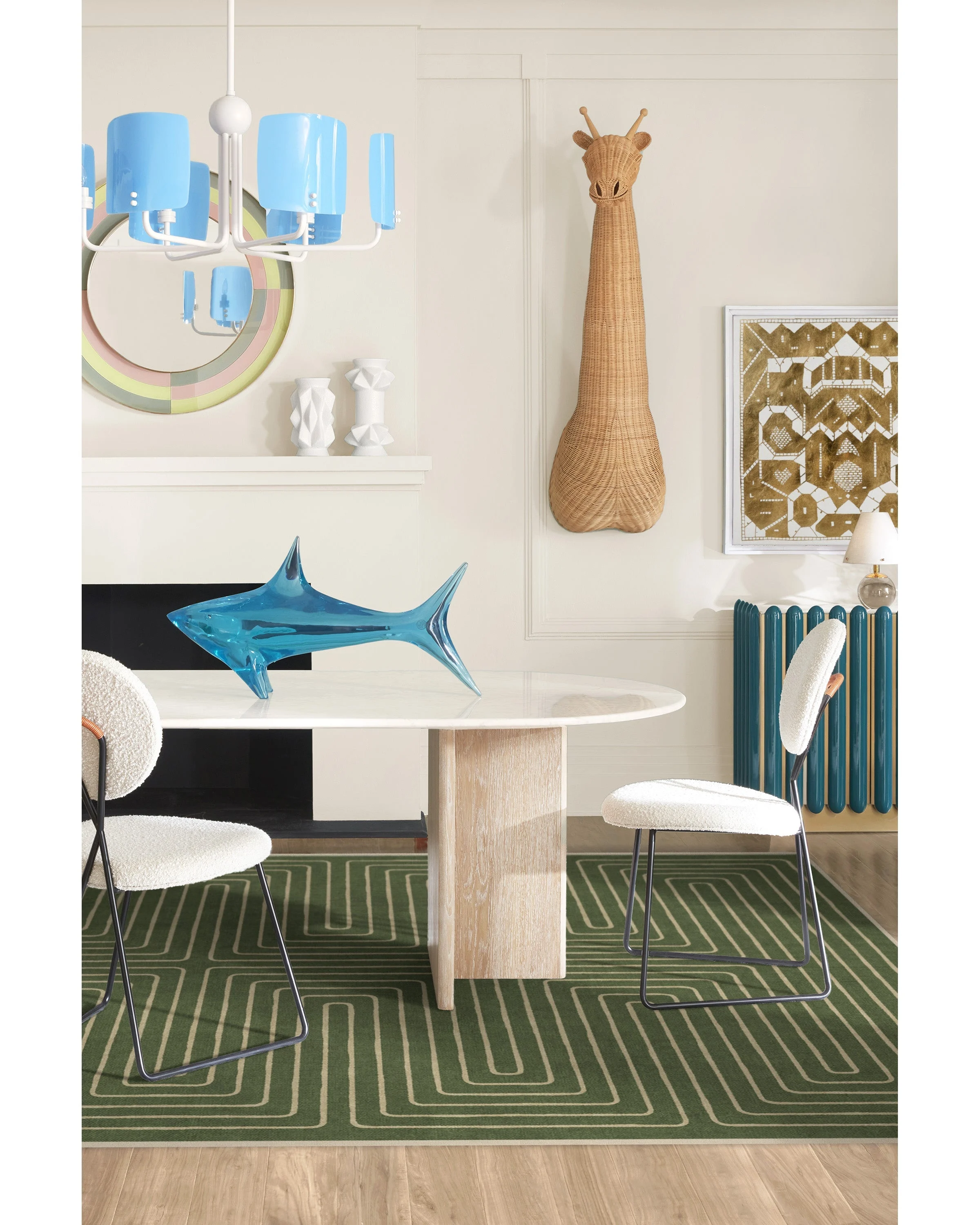 Jonathan Adler Labyrinth Fern Green Rug | Ruggable