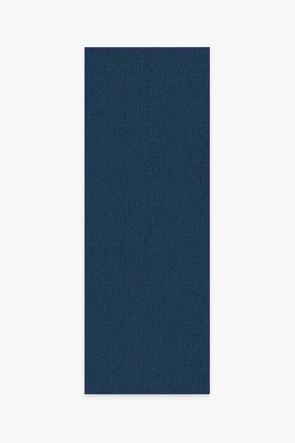 Outdoor Denim Solid Indigo Blue Rug | Ruggable