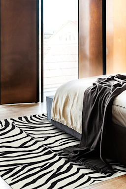 Zebra Black Rug