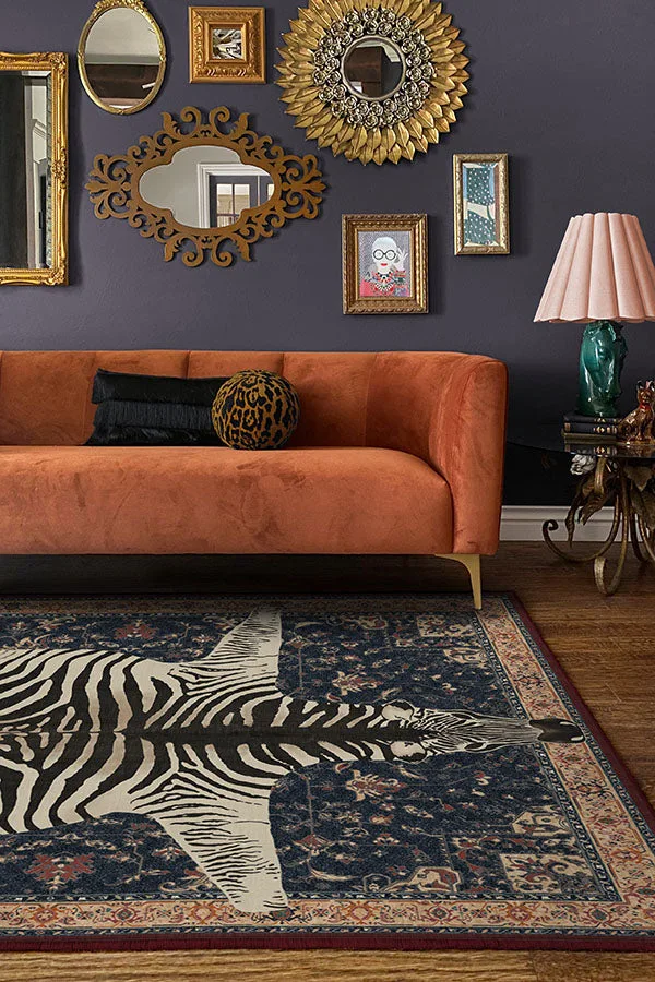 Iris Apfel On Safari Sapphire Rug | Ruggable