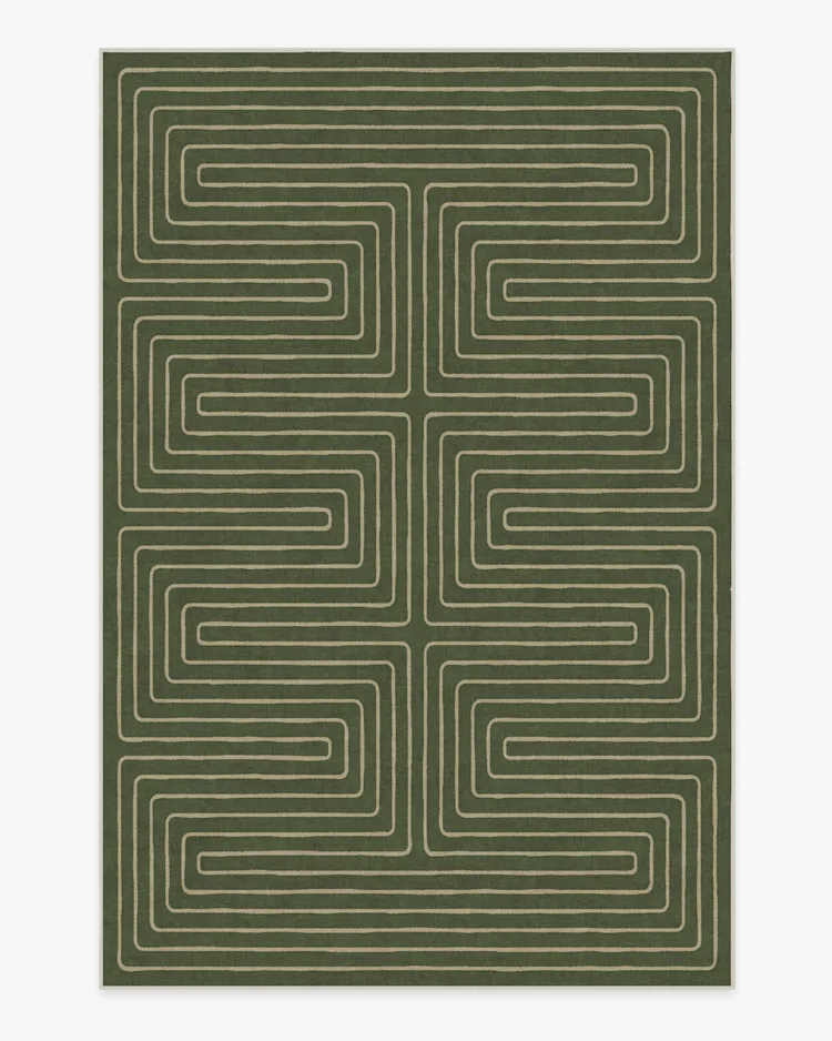 Jonathan Adler Labyrinth Fern Green Rug | Ruggable